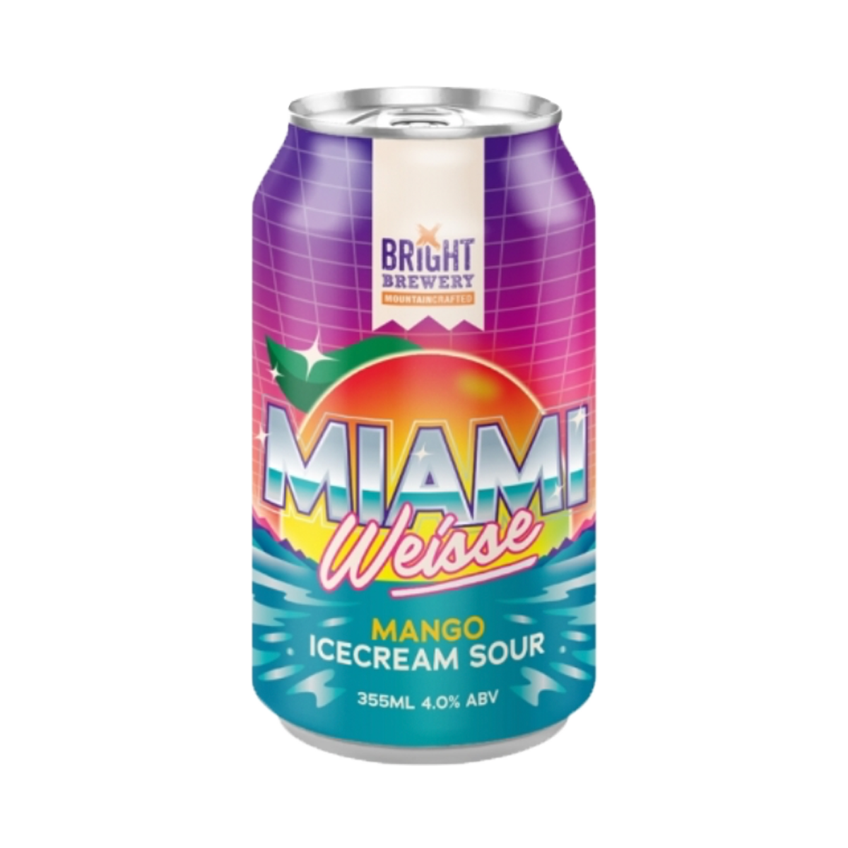 Bright Brewery - Miami Weisse Mango Icecream Sour 4% 355ml Can – Beer 360